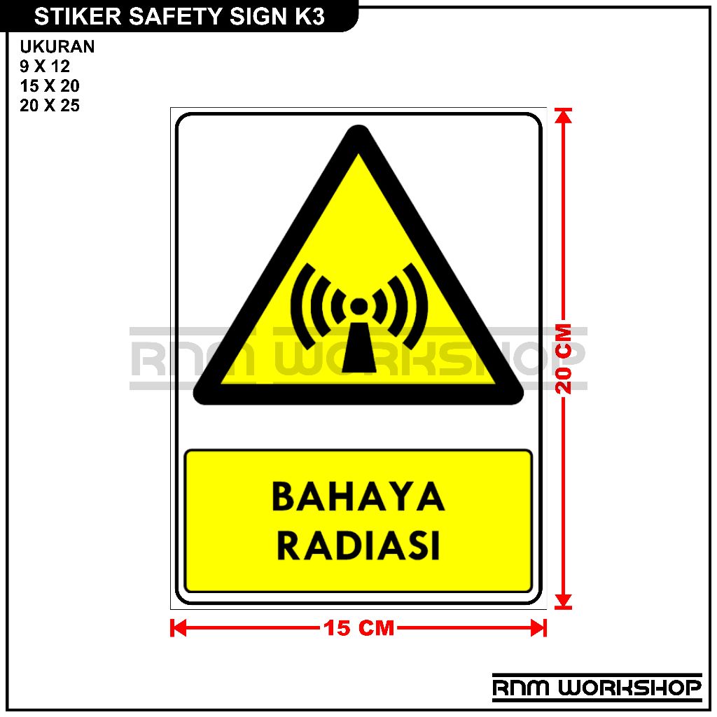 Jual STIKER SAFETY SIGN RAMBU K3 BAHAYA RADIASI | Shopee Indonesia