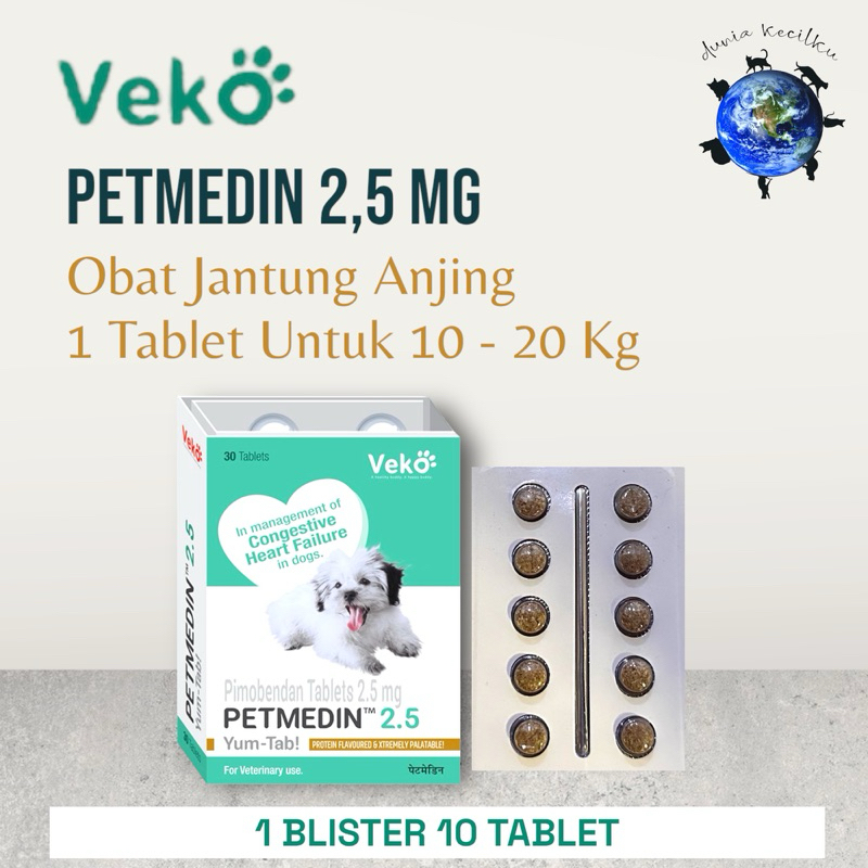 Jual Petmedin By Veko Pimobendan 2,5 Mg Obat Jantung Anjing (1 Tablet 10 -20 Kg) - ( 1 BLISTER ...