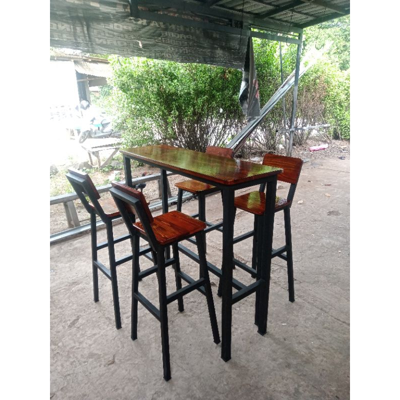 Jual meja mini bar 110x40x90 + 4 bangku | Shopee Indonesia