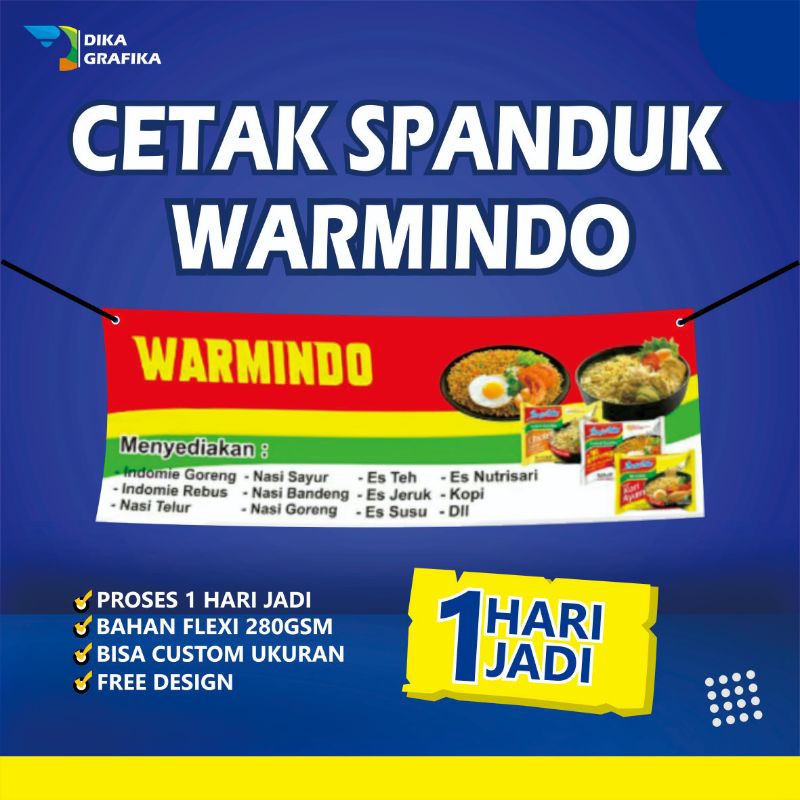 Jual Cetak Spanduk, Banner, Mmt WARMINDO Sehari Jadi ( Free Design ...
