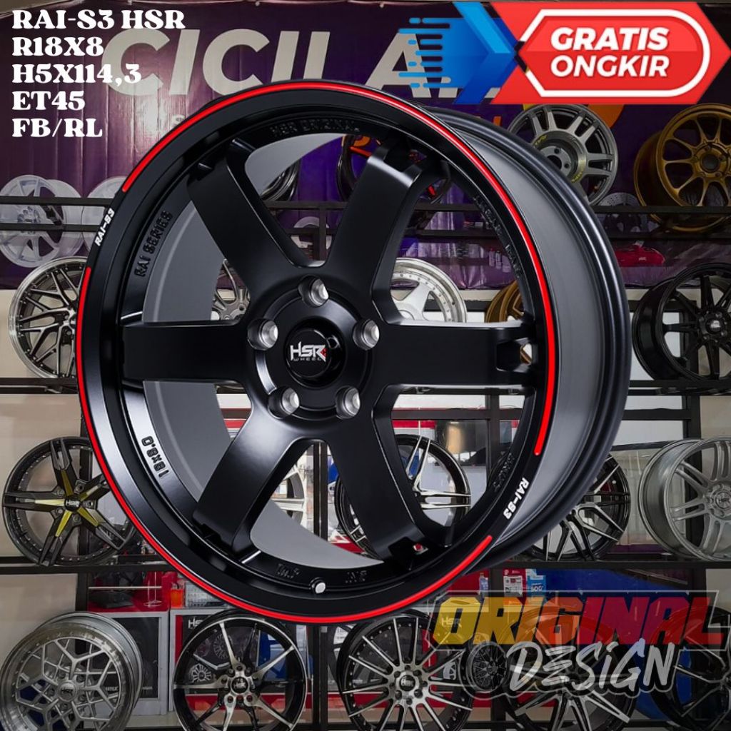 Jual Velg Mobil Ring 18 HSR RAI S3 R18 UNTUK INNOVA , CHR , HRV , WRV , CRV | Shopee Indonesia