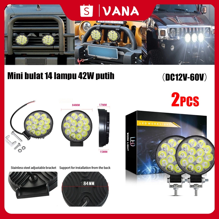 Jual 42W LED Flood Light Lampu Mobil DC9V-60V Off-Road Teknik Lampu ...