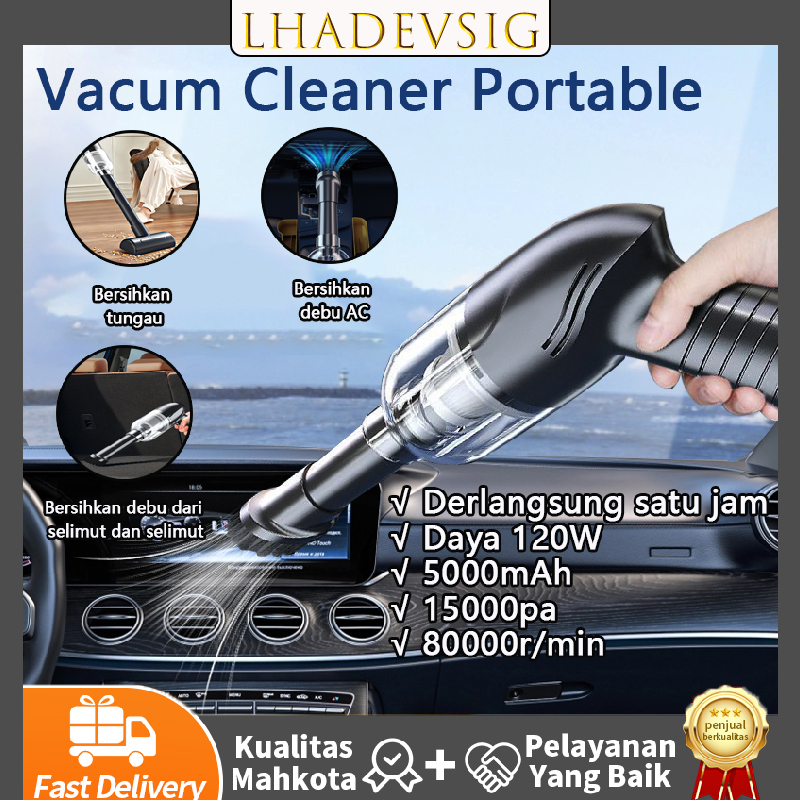 Jual Lhadevsig 15000pa Penyedot Debu Portable 5000mah Vacum Cleaner