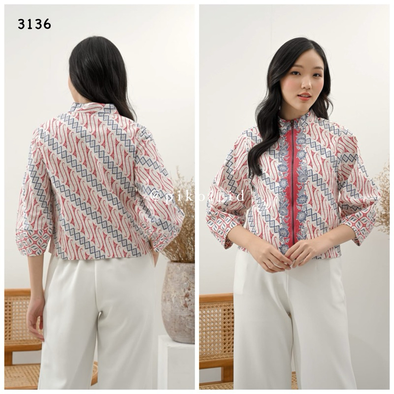 Jual Bomber jaket Batik modern cewek murah / batik kantor wanita ...