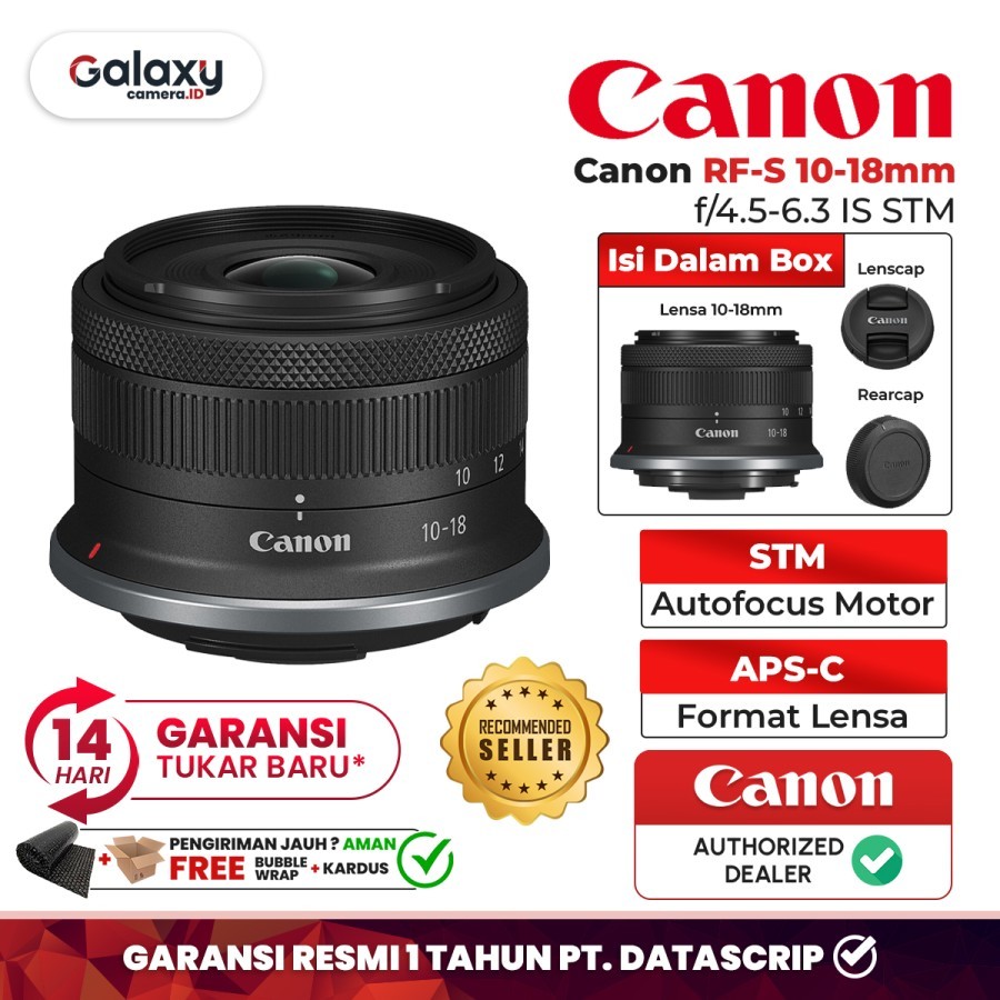 Jual Canon RF-S 10-18mm F4.5-6.3 IS STM RFS 10-18 mm f/4.5-6.3 APS-C Resmi | Shopee Indonesia