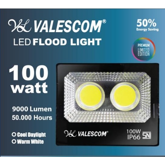 Jual VALESCOM lampu LED sorot tembak COB SNI floodlight outdoor lapangan super terang murah ...