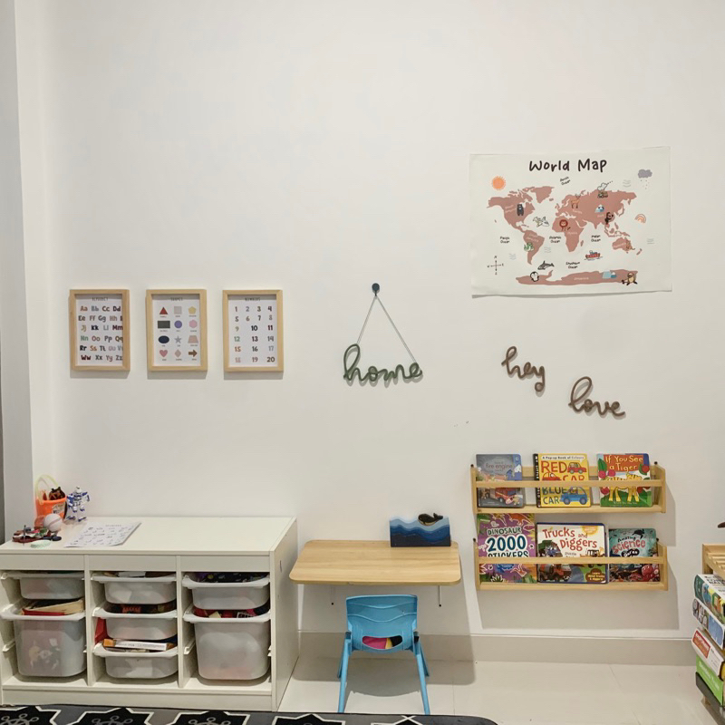 Jual Peta Dunia, World Map, Poster Edukasi Anak, Canvas hanging decor ...