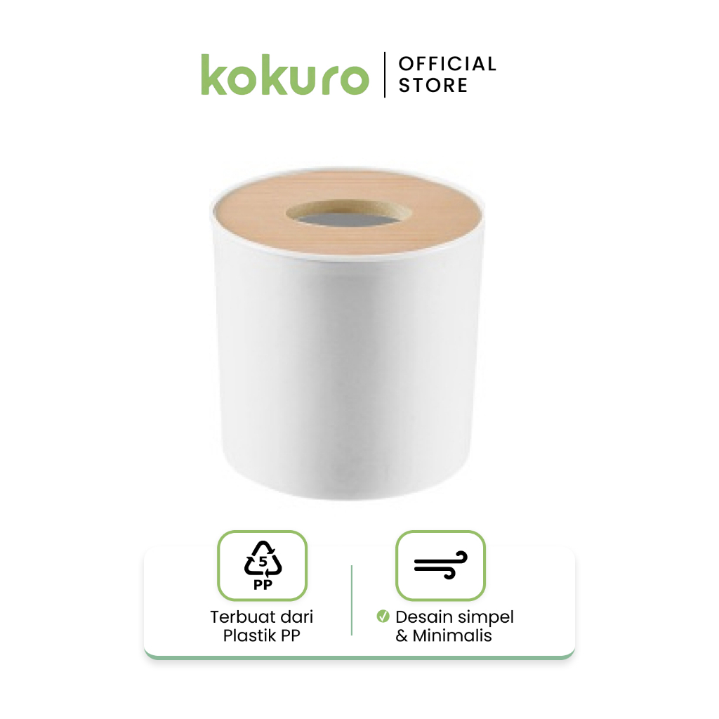 Jual Kokuro - Tempat Tissue Box Bulat Kayu Minimalis Tisu Gulung ...