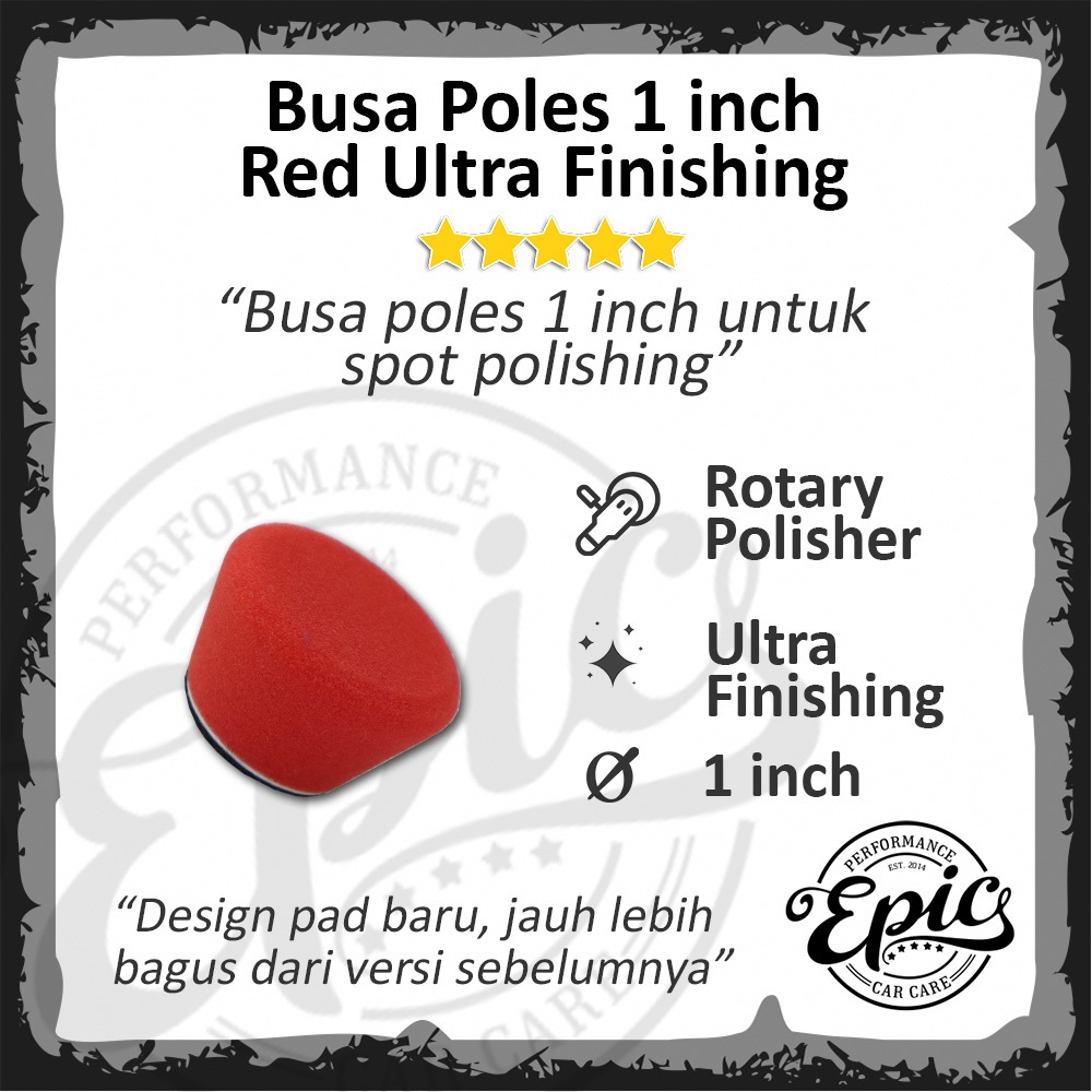 Jual Busa Poles 1 inch Epic Red Ultra Finishing Buat Helm Mobil Motor ...