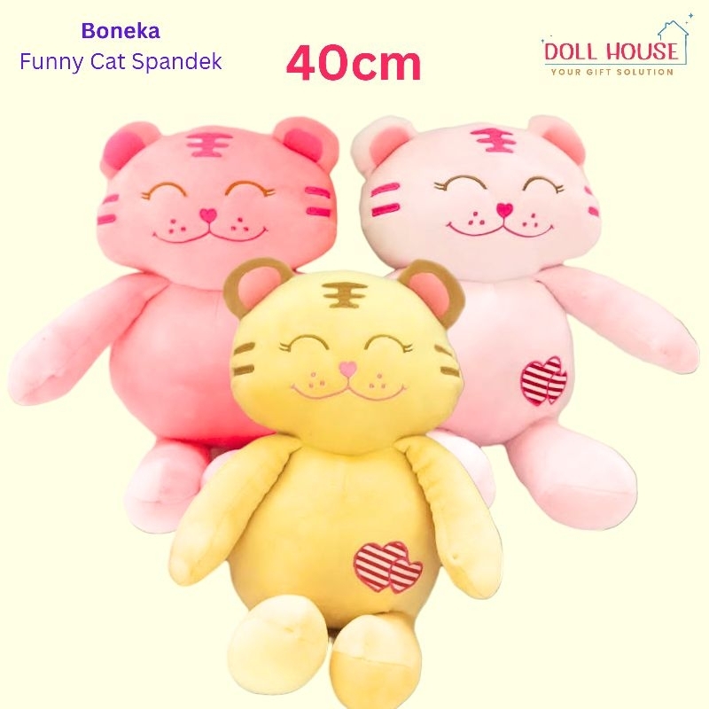 Jual Boneka Funny Cat Spandek / Boneka Kucing Lucu / Boneka Cat Smile ...