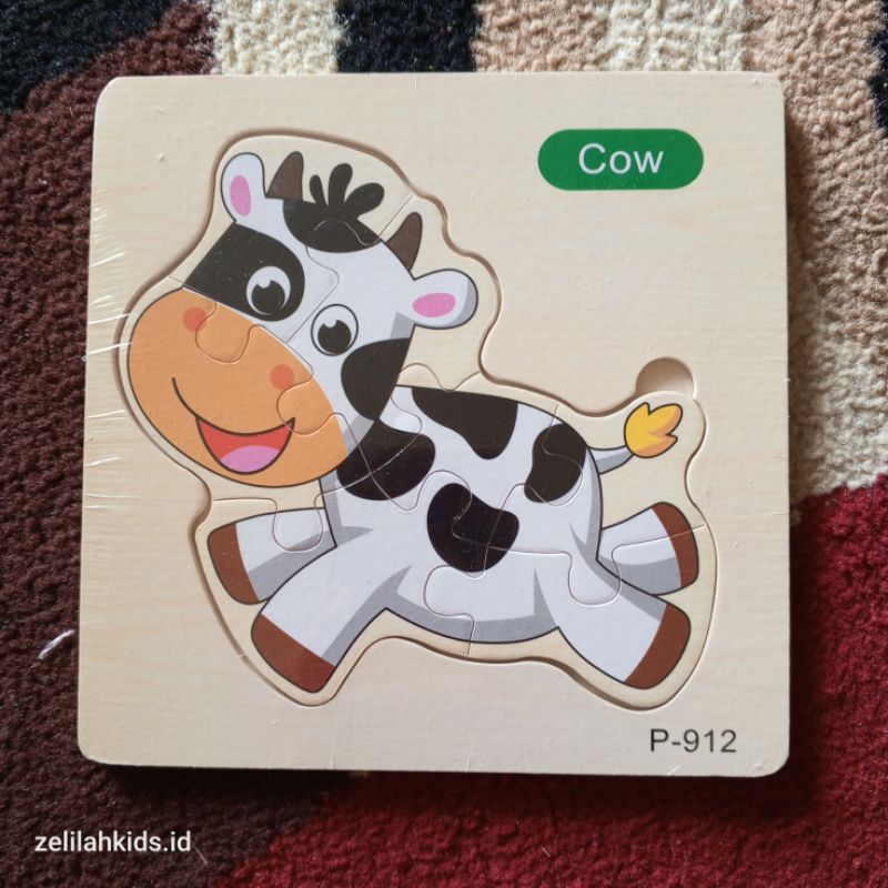 Jual puzzle kayu anak gambar sapi | Shopee Indonesia