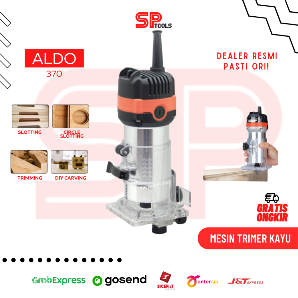 Jual MESIN PROFIL TRIMER ROUTER ROTER KAYU WOOD TRIMMER GELAS 1/4" ALDO ...