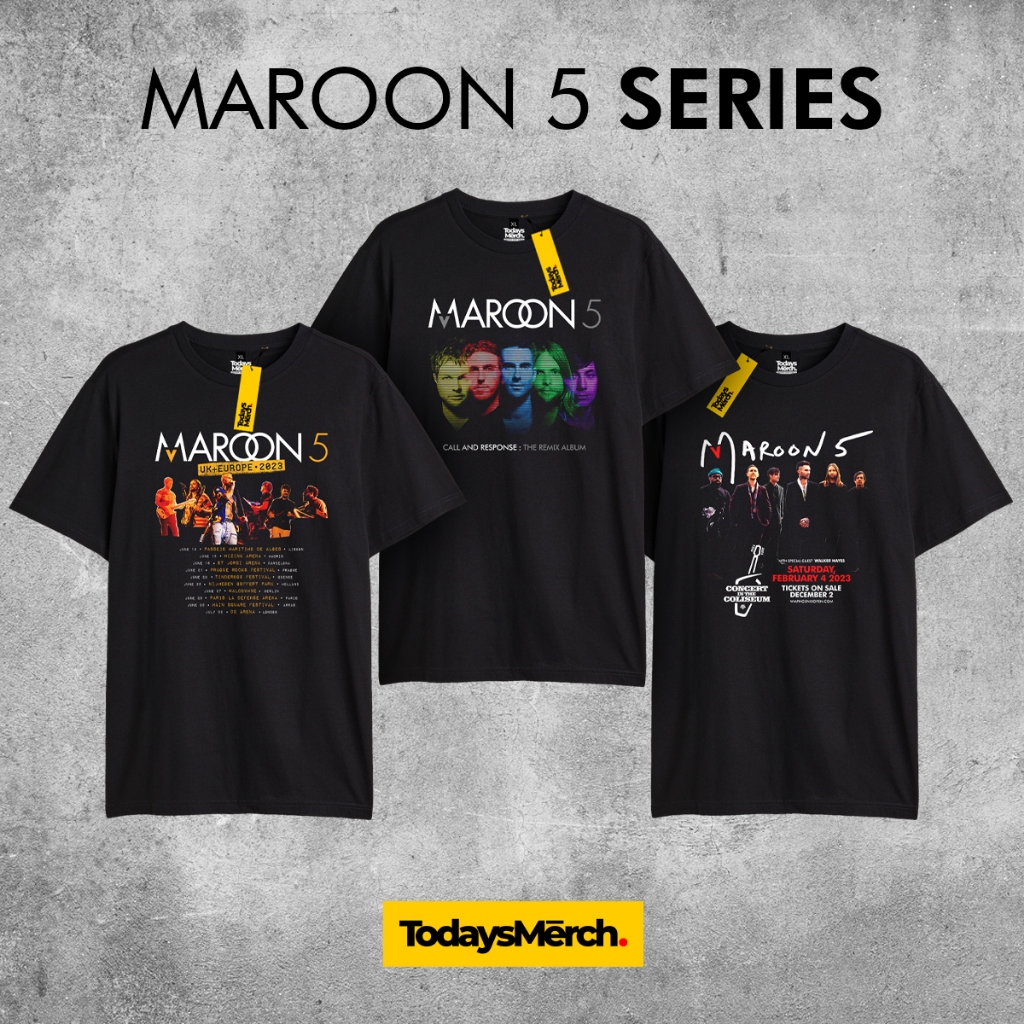 Jual Kaos Musik Band Maroon 5 Series Cotton 30's Todays Merch | Shopee ...