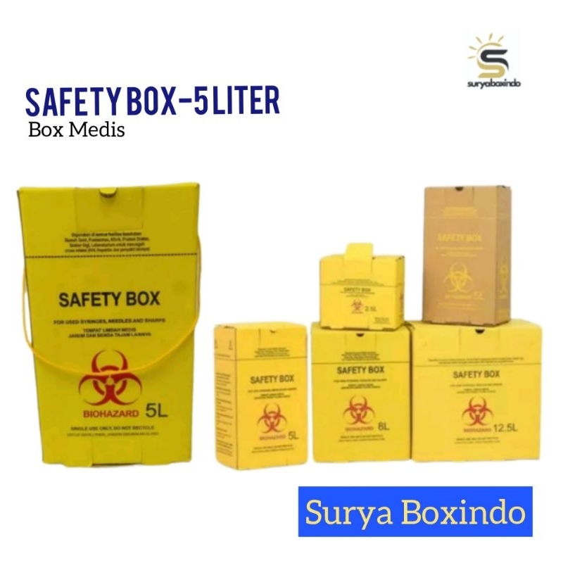 Jual Safety Box 5 Liter | Biohazard/Tempat Sampah Medis | Shopee Indonesia