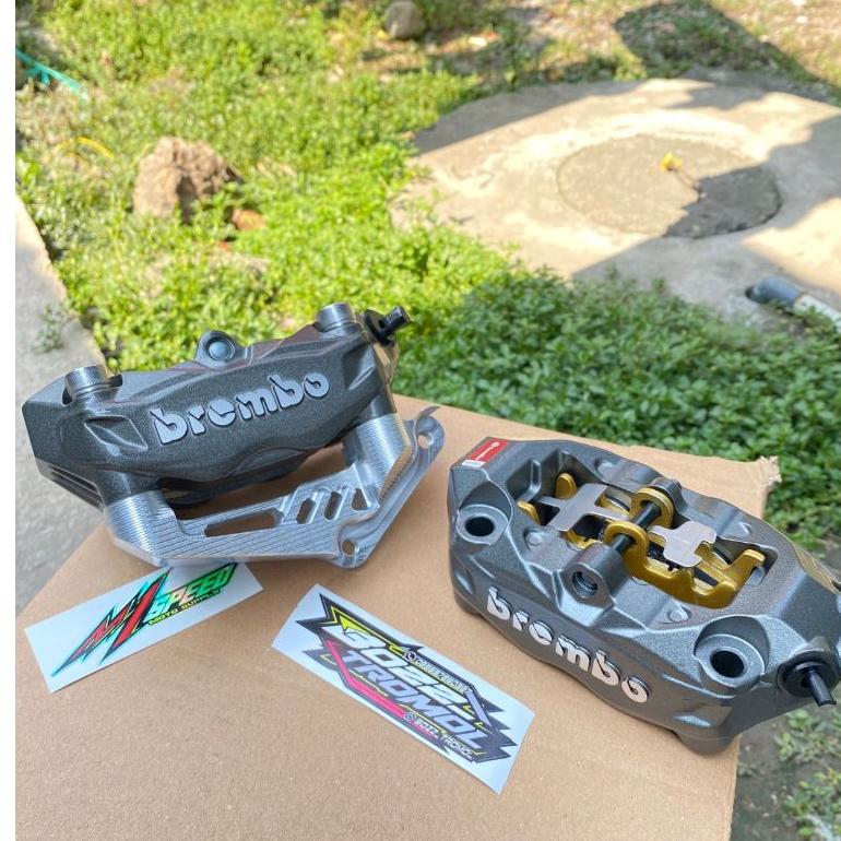 Jual kaliper brembo m432 import, kaliper brembo m4 set bracket pnp ninja m1 speed pnp megapro gl ...
