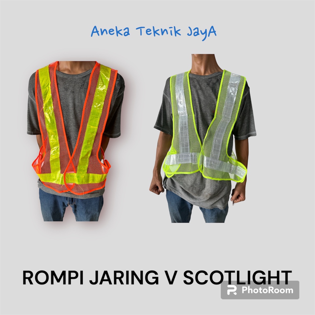 Jual Rompi Safety vest V Scotlight / Rompi V pelindung kerja | Shopee ...