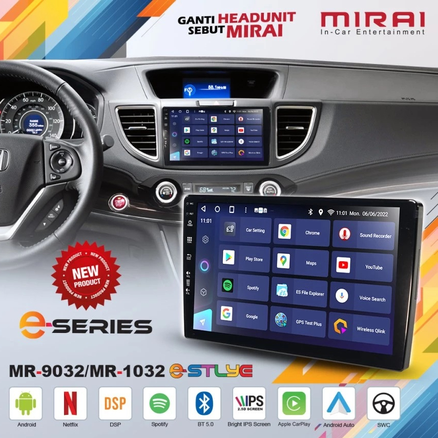 Jual Head Unit Android Mirai E-Series 9 Inch MR-9032 Ram 2GB Rom 32GB - Headunit Mirai MR-9032 E ...