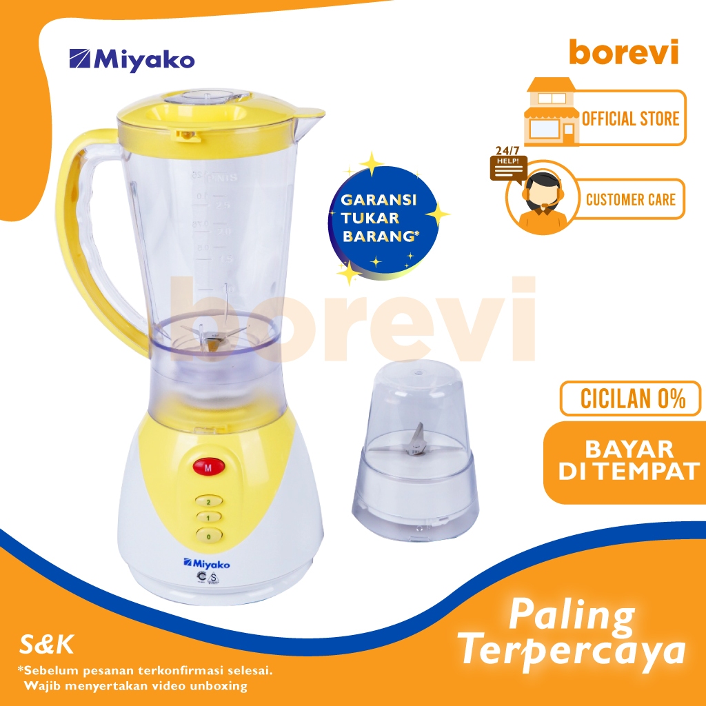 Jual Miyako Bl 211ply Blender Plastik 3in1 Dry Wet Mill Safety Lock 2 ...
