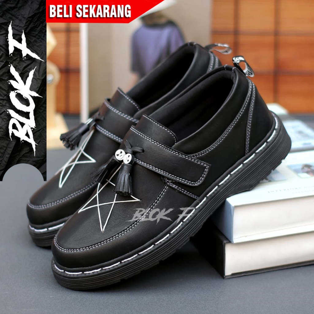 Jual Berlin Hitam Sepatu Docmart Pria Star Nightmare Trendy Formal ...