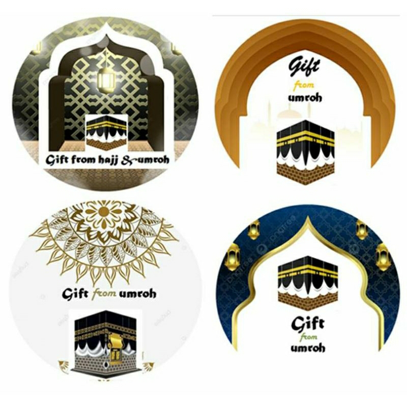 Jual (100 pcs) sticker umroh haji / stiker oleh oleh umroh haji ...