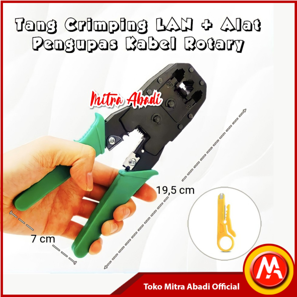 Jual Crimping Tools / Tang Crimping LAN + Alat Pengupas Kabel ...