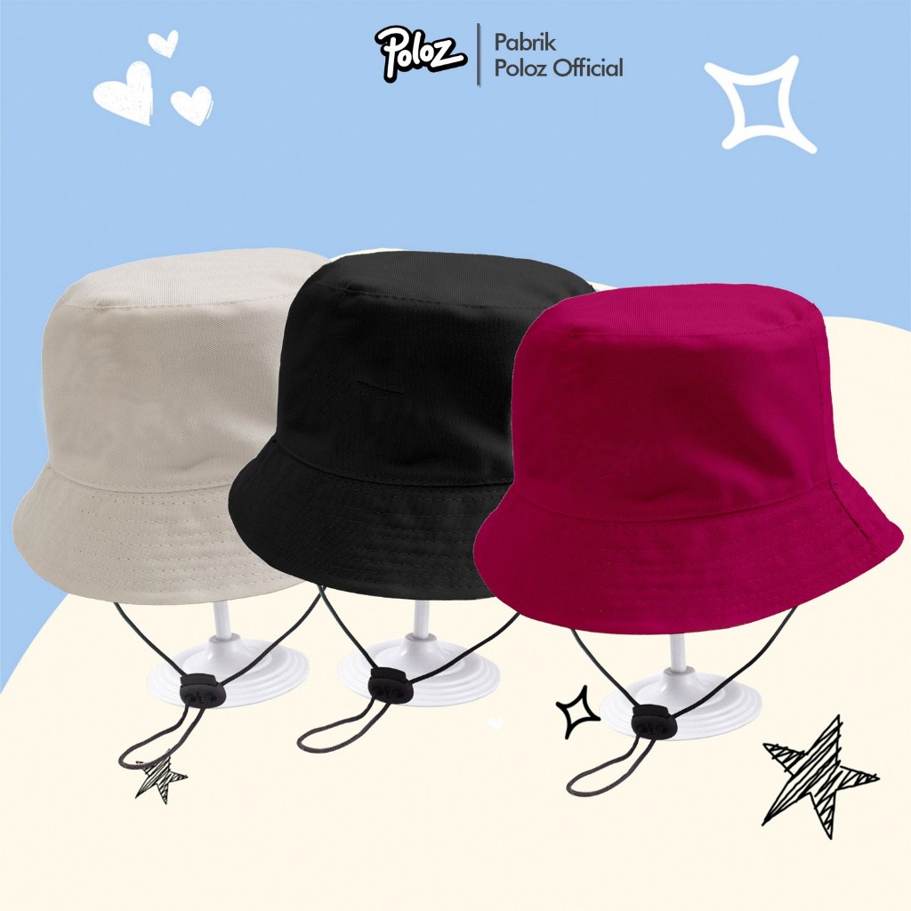 Jual TOPI BUCKET ANAK POLOS TOPI BUCKET ANAK TALI POLOS TOPI BUCKET ...
