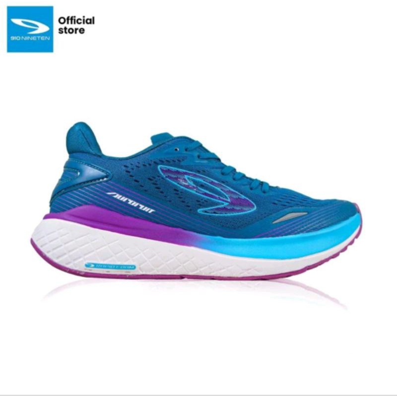 Jual 910 nineten Sepatu lari /Running original AURORUN / NAVY UNGU BIRU ...