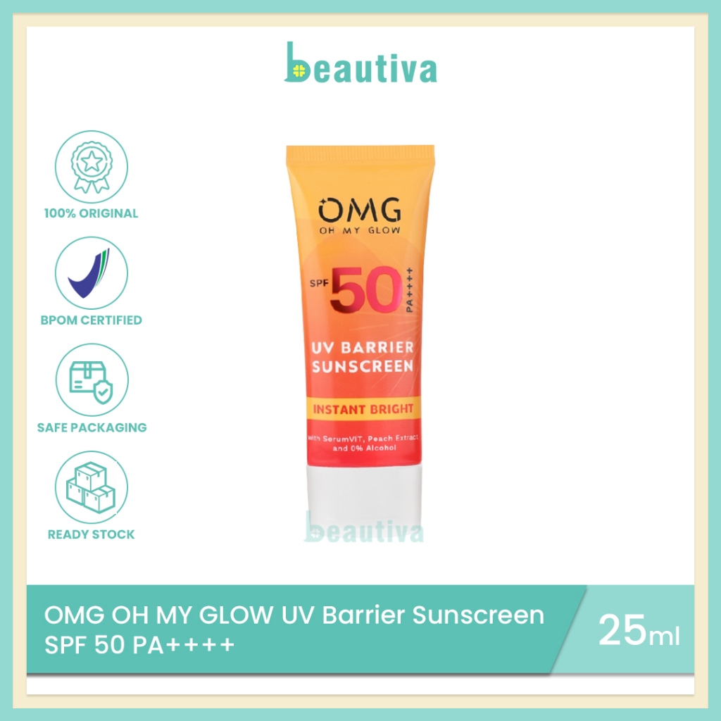 Jual OMG OH MY GLOW UV Barrier Sunscreen SPF 50 PA++++ | Shopee Indonesia