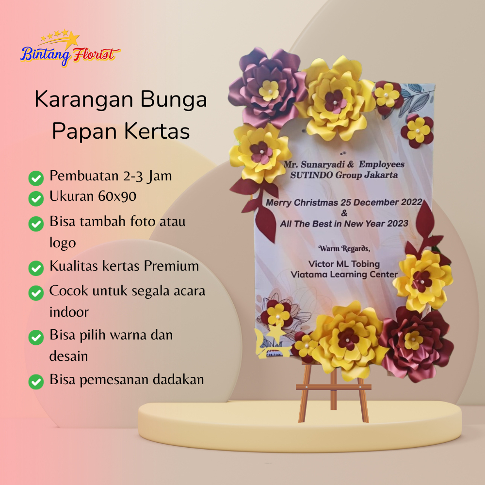 Jual Papan Bunga Kertas | Papan Bunga Paper Flower | Karangan Bunga ...