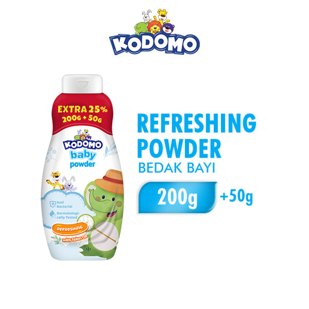 Jual Kodomo Baby Powder Bedak Bayi Refreshing Powder Botol 200 + 50 gr | Shopee Indonesia