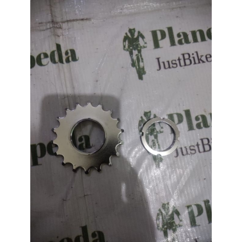 Jual Cog Unbrand 18T Fixie Doltrap Fixed Gear Include Lock Ring Chrome ...