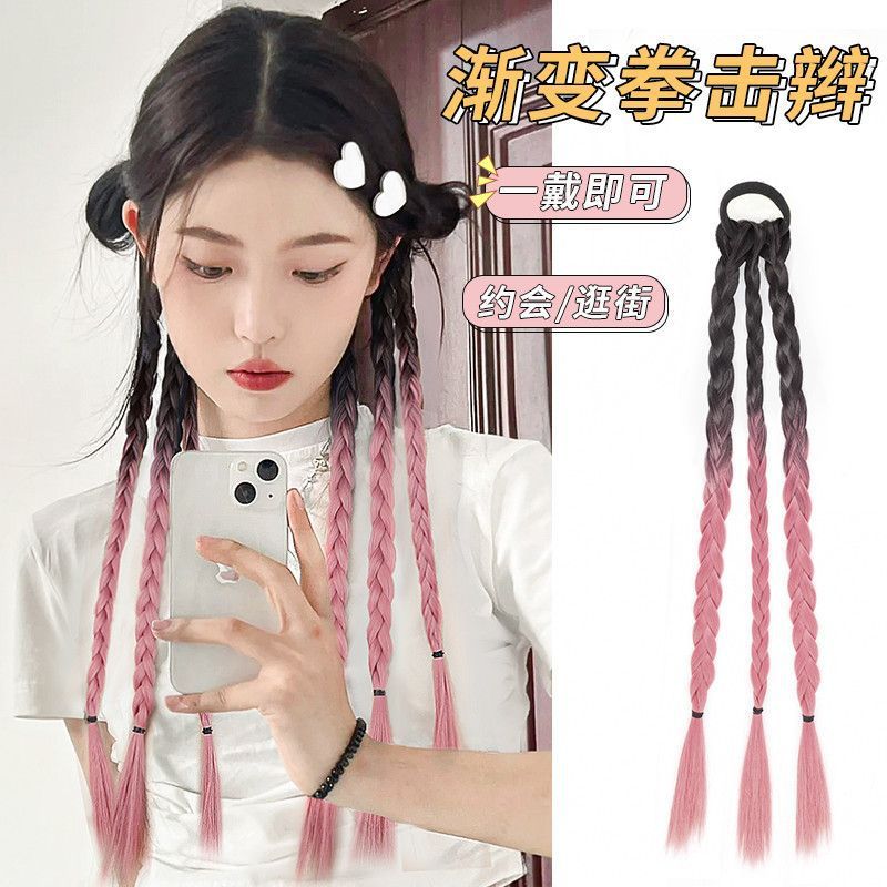 Jual Rambut Sintesis Kepang Wig Extention Rambut Wanita Kepang Wig ...