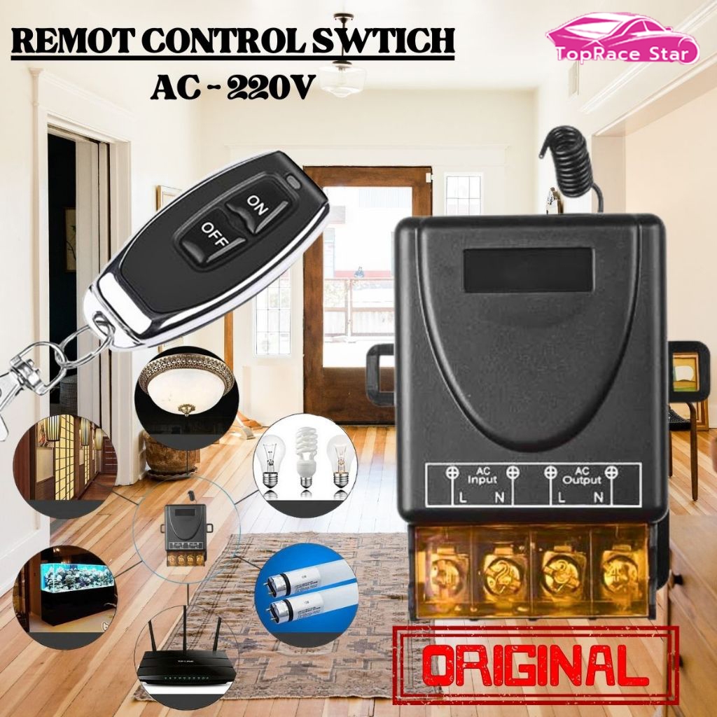Jual Relay Switch AC 220 DC 12V 1CH Remote Control Saklar on off ...