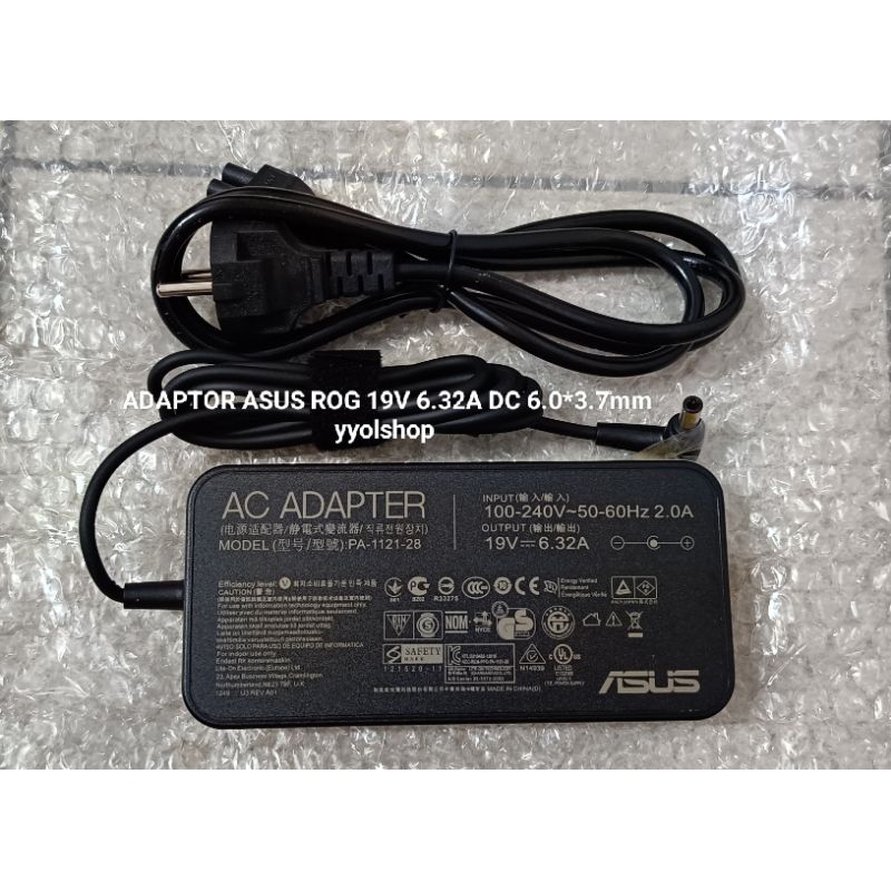 Jual ADAPTOR ASUS ROG TUF 19V 6.32A FC 6.0*3.7mm COLOKAN BESAR JARUM ...