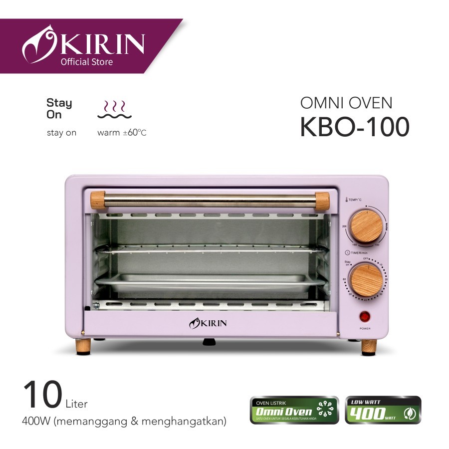 Jual OVEN LISTRIK KIRIN 10 LITER 400 WATT KBO - 100 PP | Shopee Indonesia