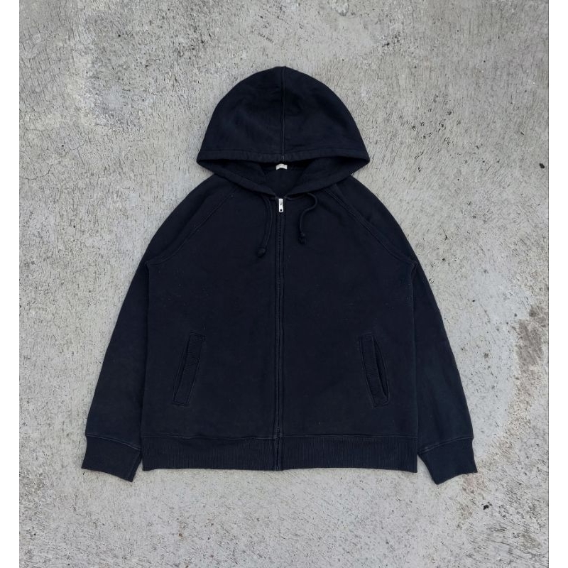 Jual Hoodie Global Uniqlo Hitam (zipper) | Shopee Indonesia
