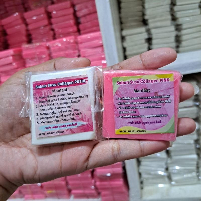 Jual Sabun Collagen Viral Pemutih Badan Sabun Pink Dan Putih Bpom ...