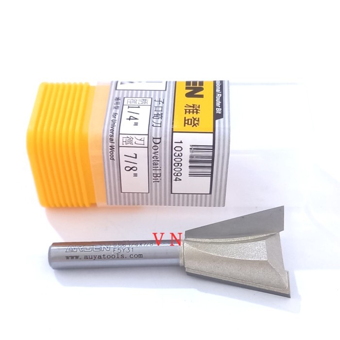 Jual Mata Router/Profil 22 mm ( 1/4 x 7/8 ) Dovetail Bit ARDEN | Shopee ...