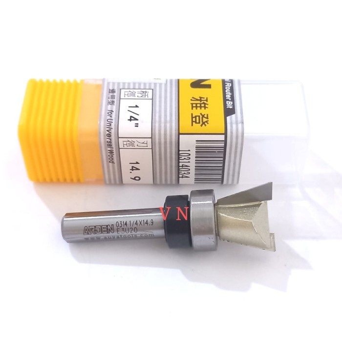 Jual Mata Router/Profil 14.9 mm As 1/4 Dovetail Bit With Bearing/Roda ...