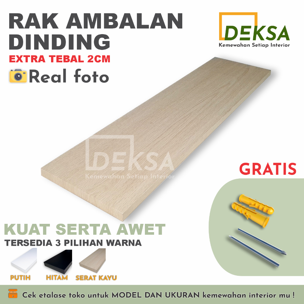 Jual Rak Dinding Ruangan Ambalan Dinding Minimalis Ukuran 40 Tebal 2cm ...