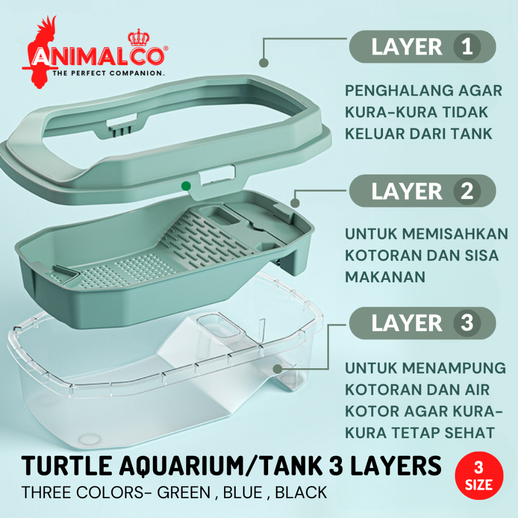 Jual TURTLE TANK AQUARIUM SIZE M & L AKUARIUM RUMAH BAK KANDANG EMBER TEMPAT KURA KURA AIR ...