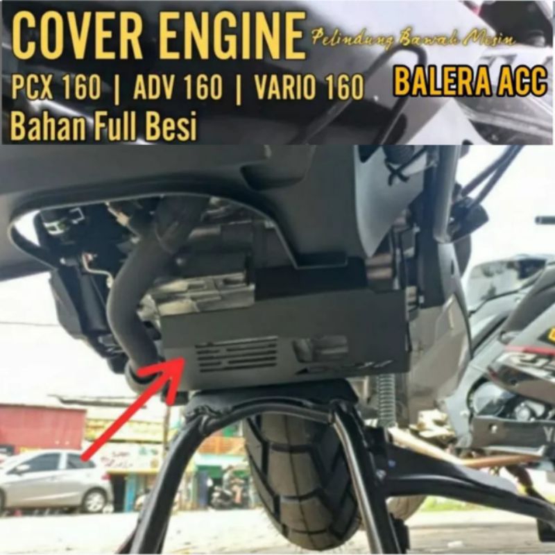 Jual Cover Engine Pelindung Bawah Mesin ADV 160 PCX 160 VARIO 160 STYLO 160 BESI TEBAL KUALITAS ...