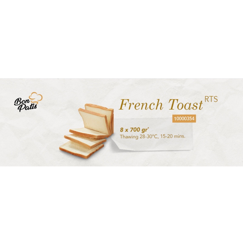 Jual Bon Patis Frozen French Toast /Roti Tawar 700Gr/17Slice | Shopee ...