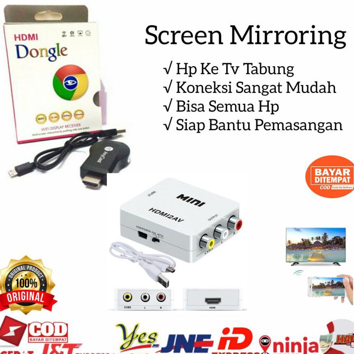 Jual Tampil berkelas dengan koleksi terkini kami COD PAKET DONGLE ANYCAST DARI HP KE TV TABUNG ...