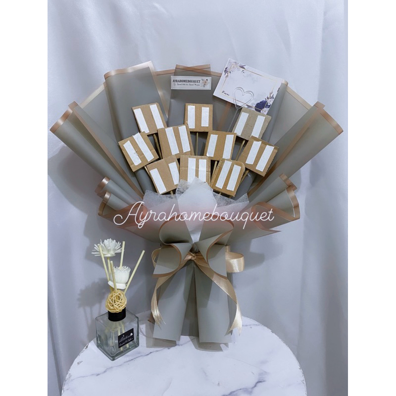 Jual [KOPI] Ready Kerangka Bouquet Bucket Buket Bunga Kopi Foto Snack ...