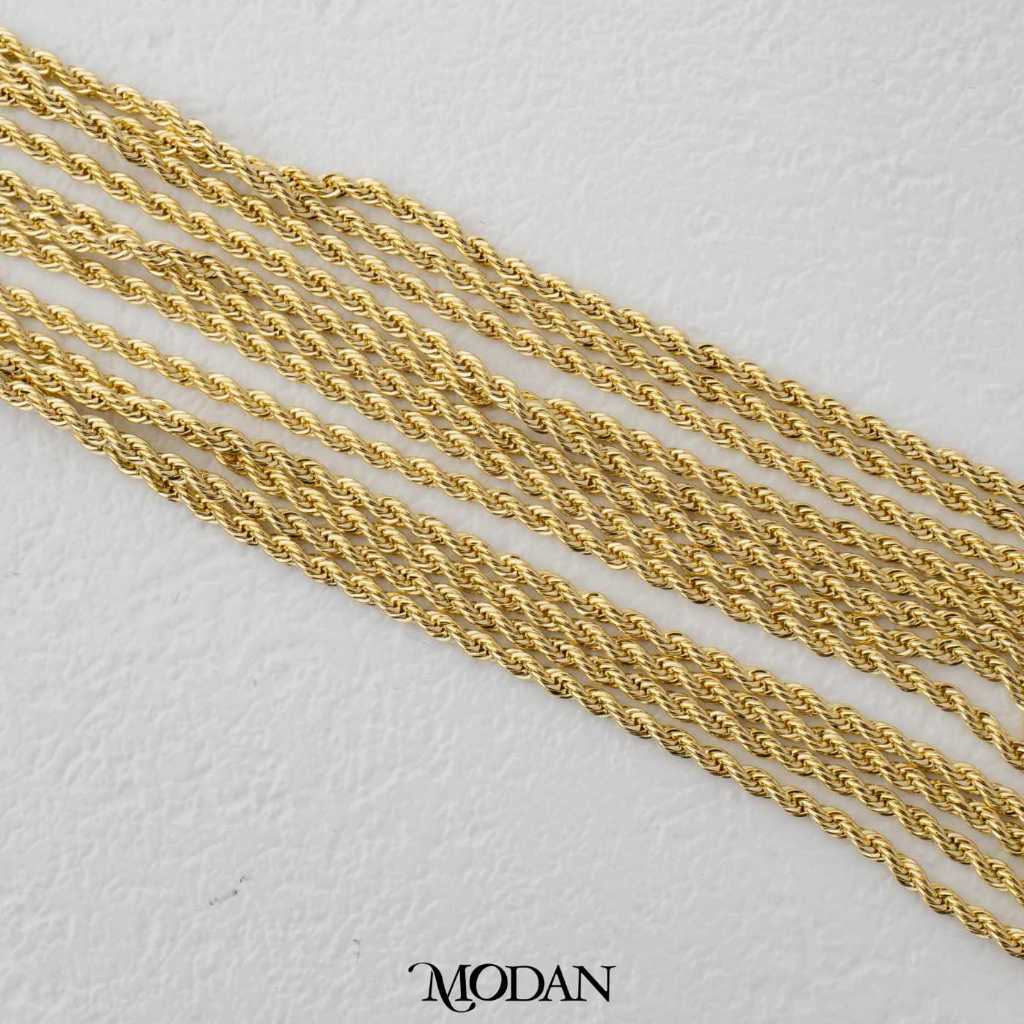 Jual MODAN SUPPLIES - Elegant Plain Singapore Rope Chain Necklace Chain ...