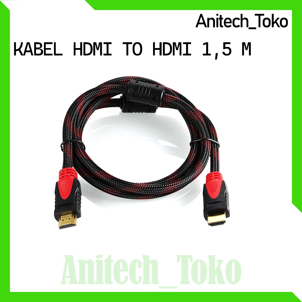 Jual [anitech toko] KABEL HDMI TO HDMI JARING 1,5m / 3m / 5m /10 METER ...