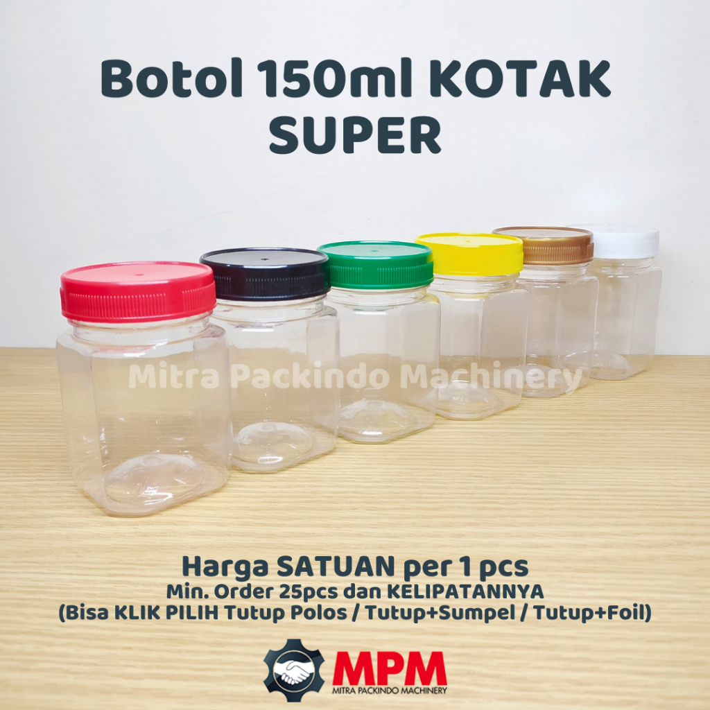 Jual Botol Sambal Rempah Bumbu Lada 150ml / Botol Sambel 150 ml KOTAK ...