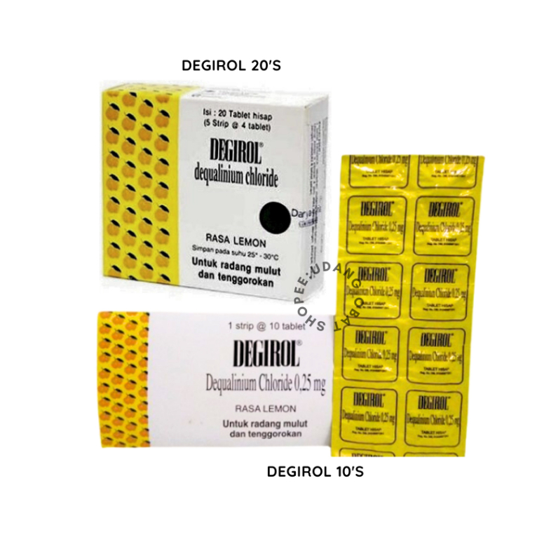 Jual Degirol Lozenges Tablet 20's, Degirol Tablet 10's - Obat Radang ...