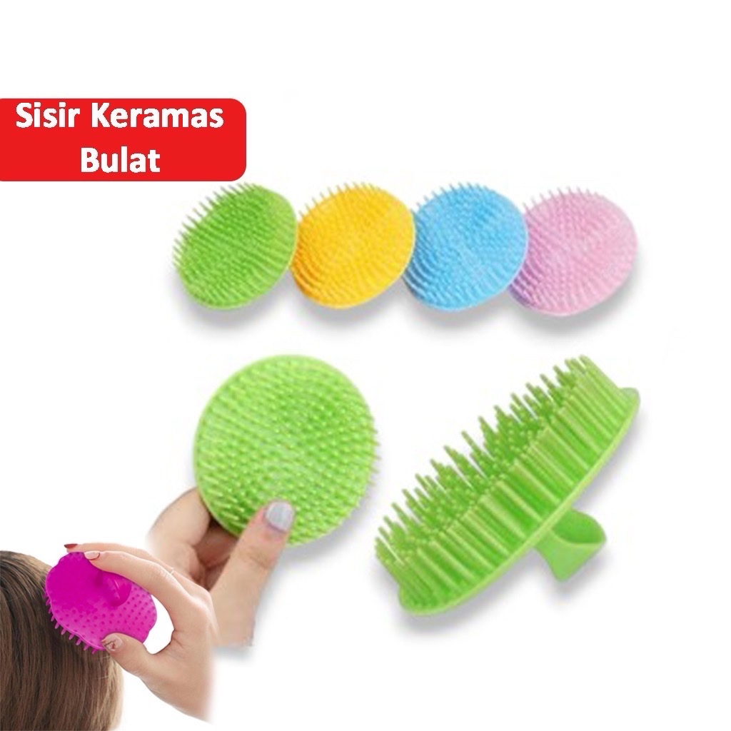 Jual HAIR SCALP MASSAGER COMB Round / Sisir Pijat Kulit Kepala Rambut ...